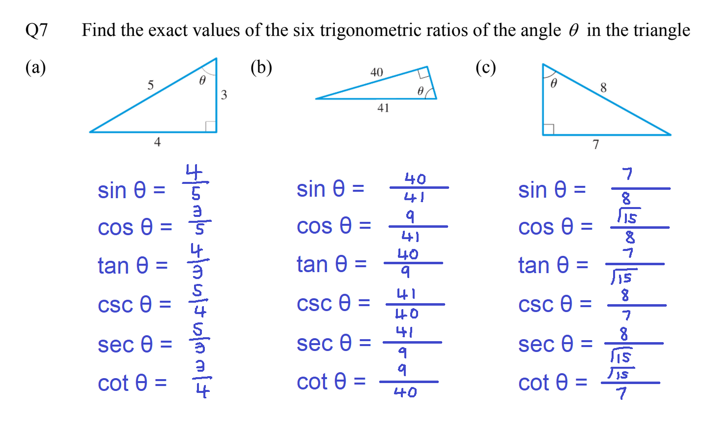 1.2 - Trigonometry of right triangles